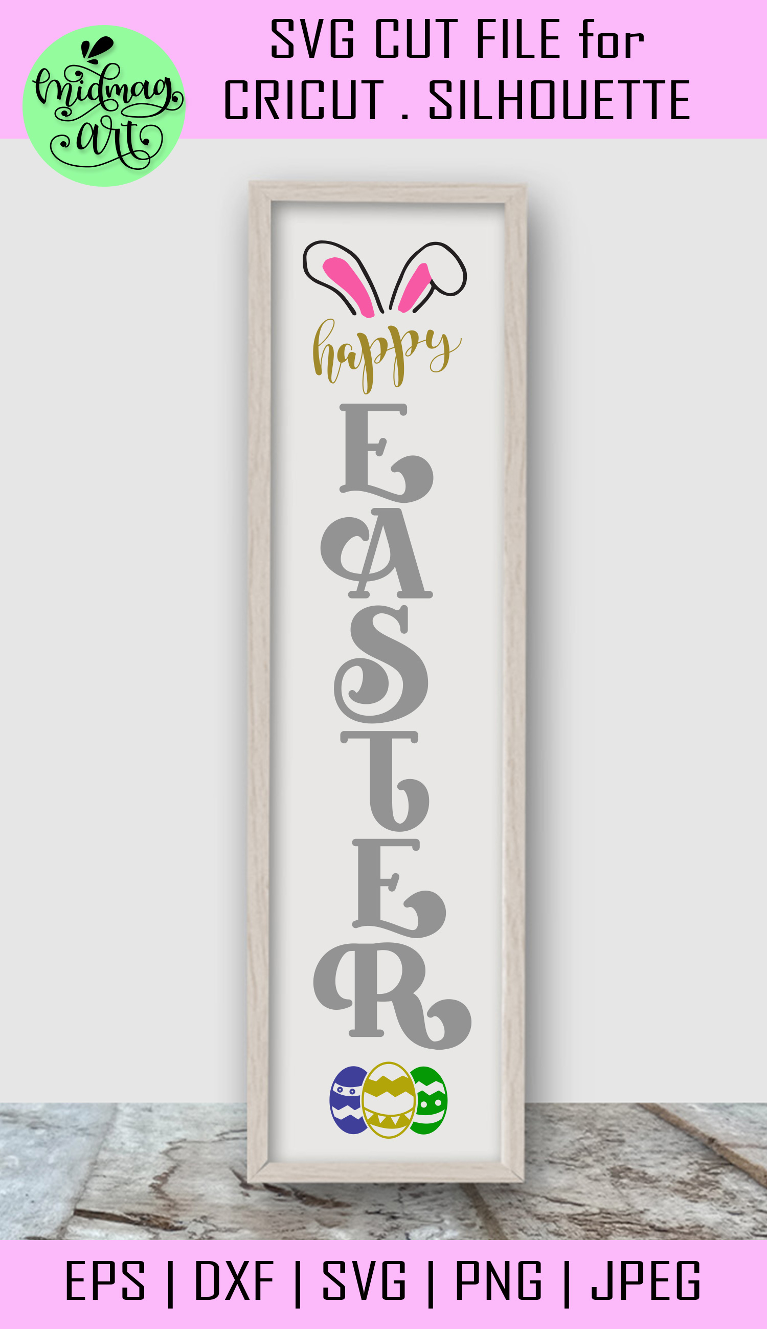 Happy easter svg, easter sign svg
