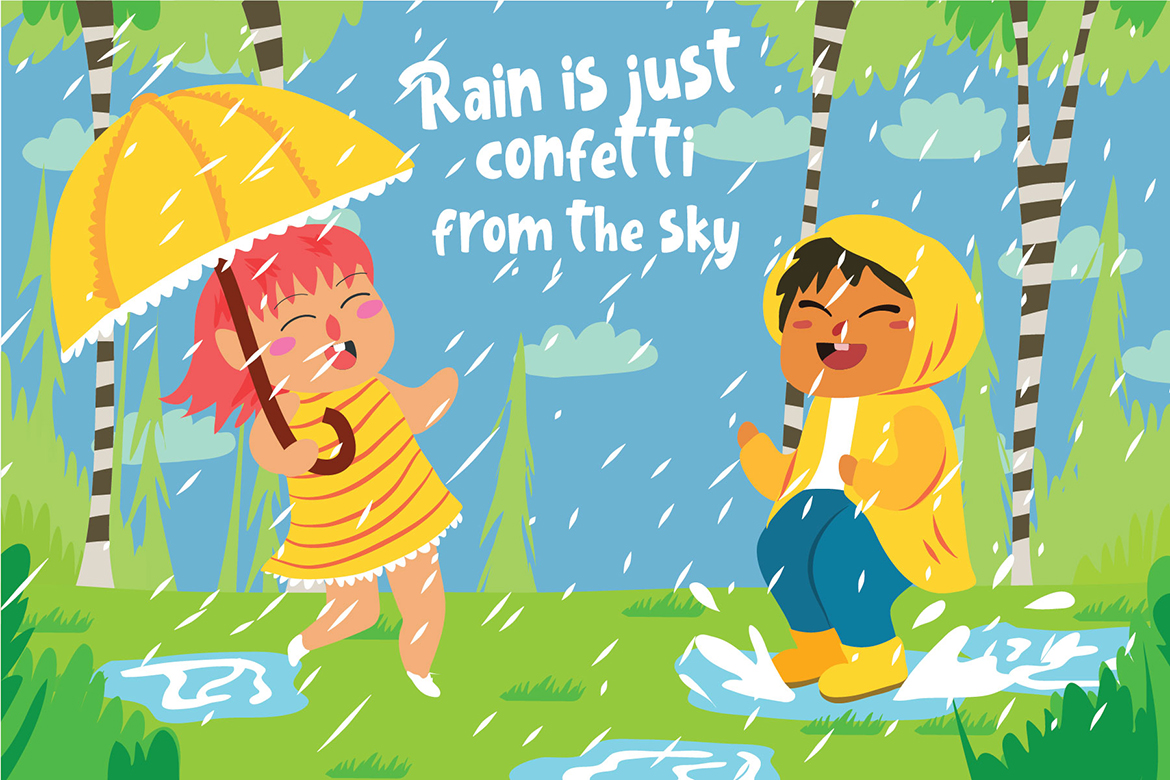 Raining - Vector Illustration