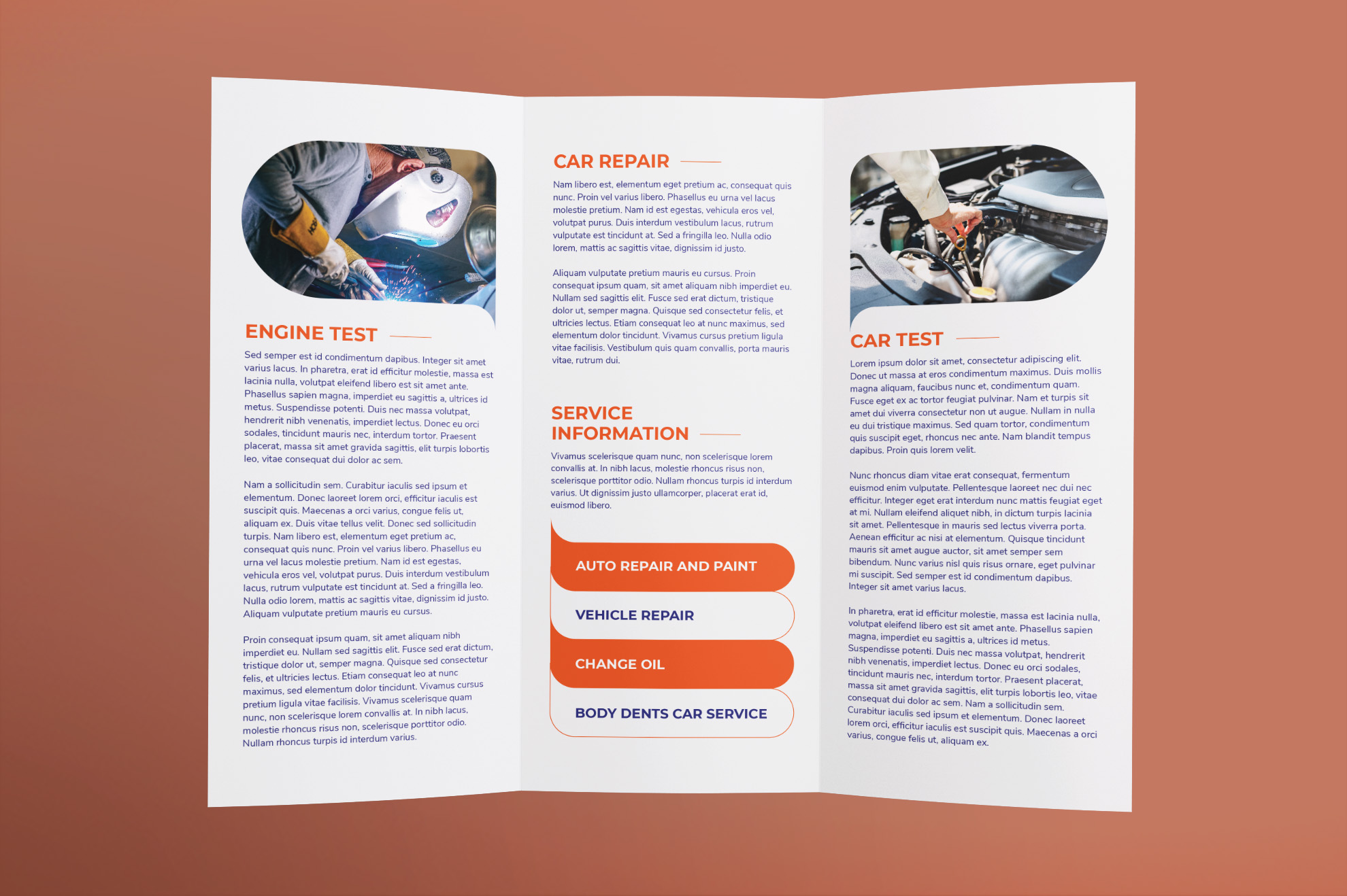 Car Repair Brochure Trifold
