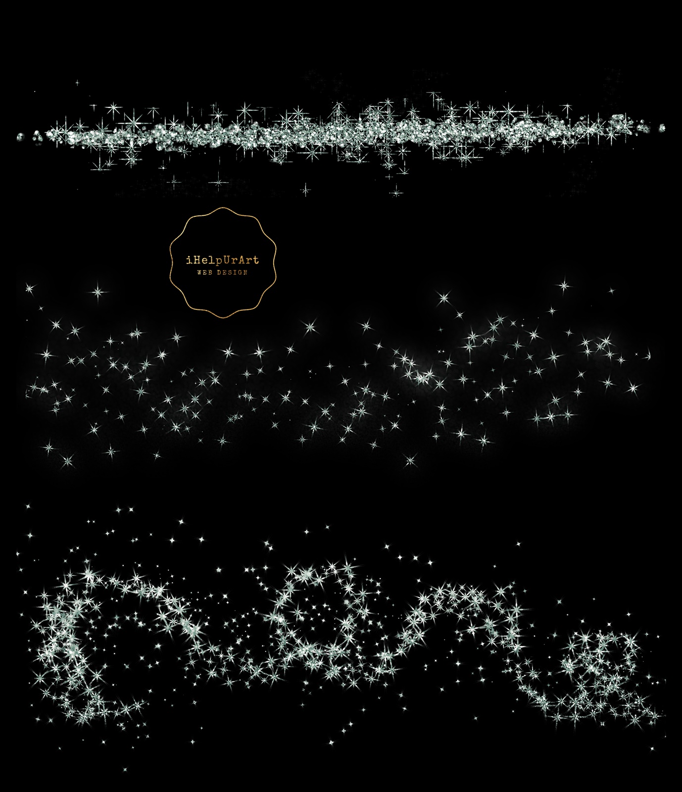 Star Dust Clipart - Glitter Borders