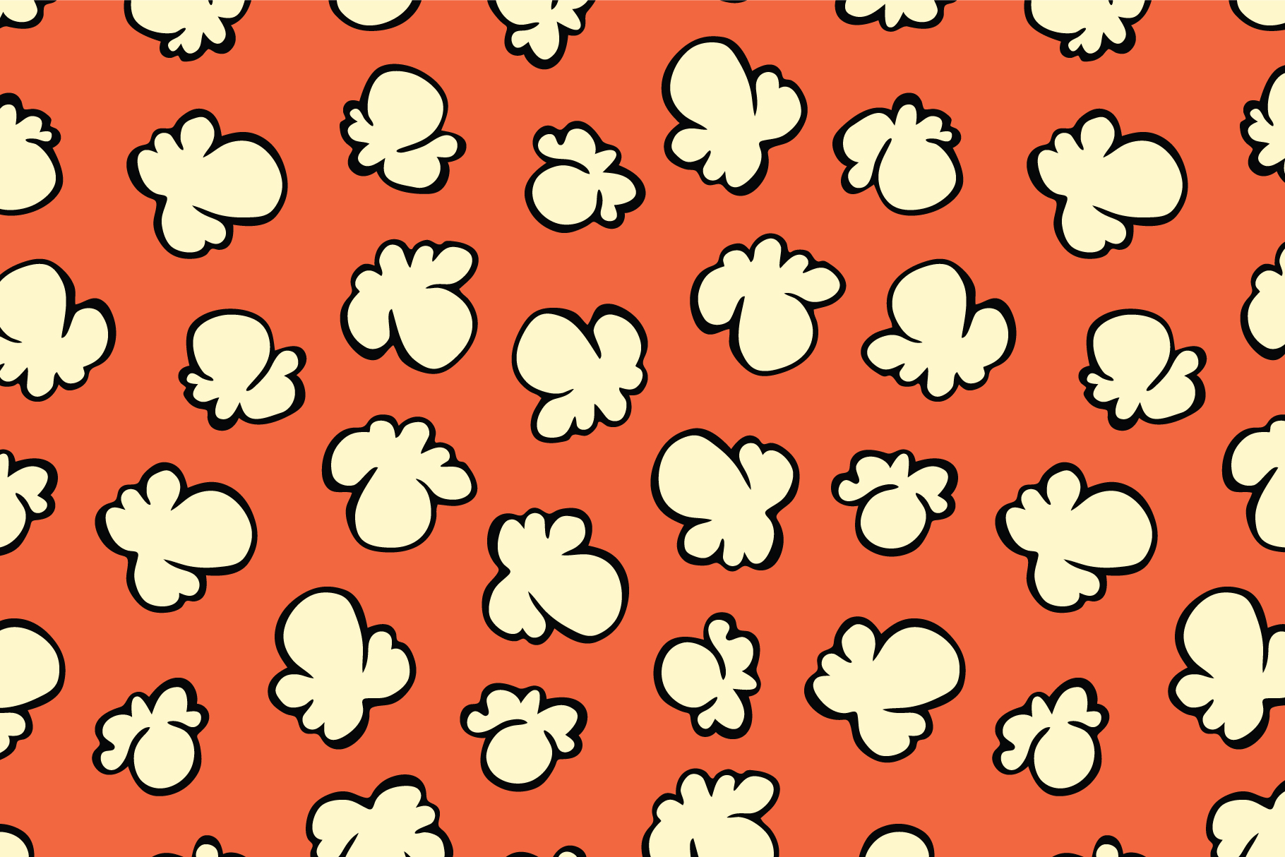 Popcorn seamless vector patterns (107187) | Patterns | Design Bundles