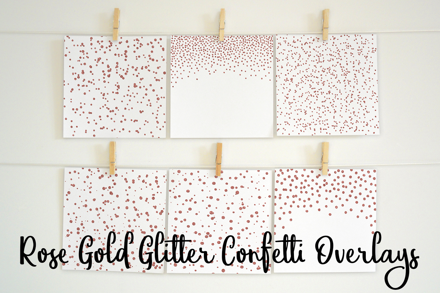 Rose Gold Glitter Confetti Overlays (100421) | Scrapbooking | Design ...