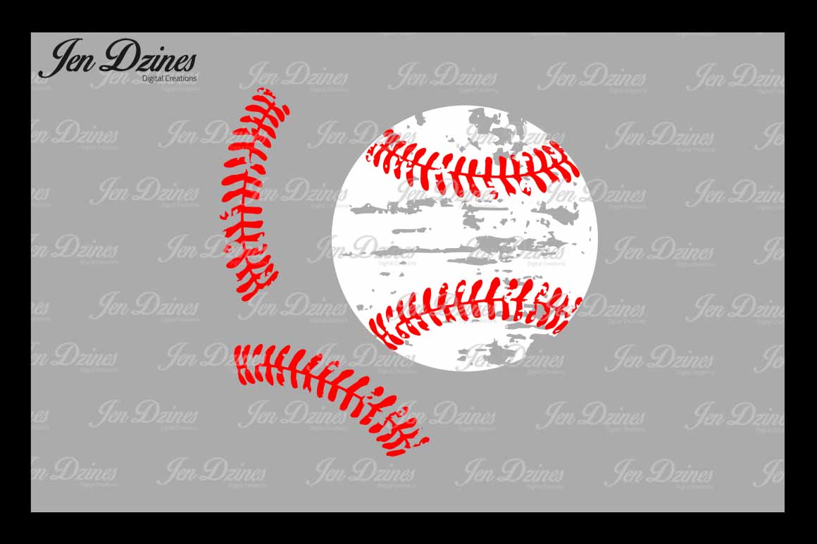 Distressed Baseball stitches SVG DXF EPS PNG (32640) | SVGs | Design ...