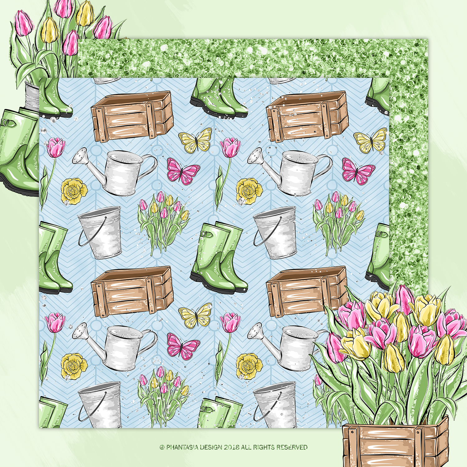 Spring Digital Paper