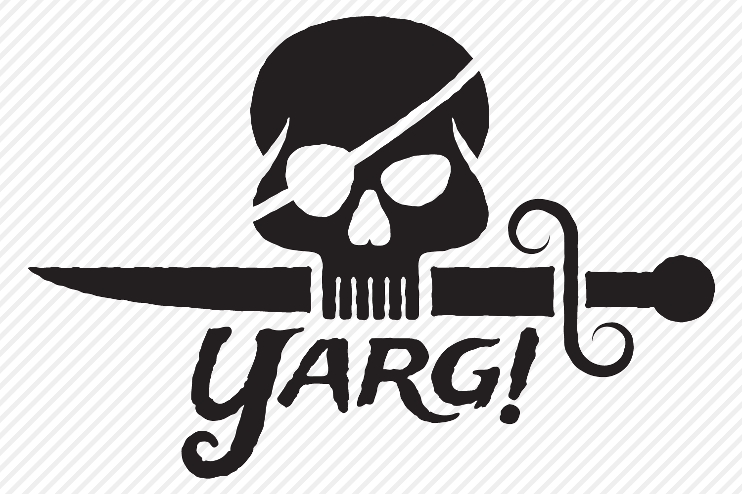 Yarg! SVG, Cut File, Pirate Shirt Design, Pirate Skull