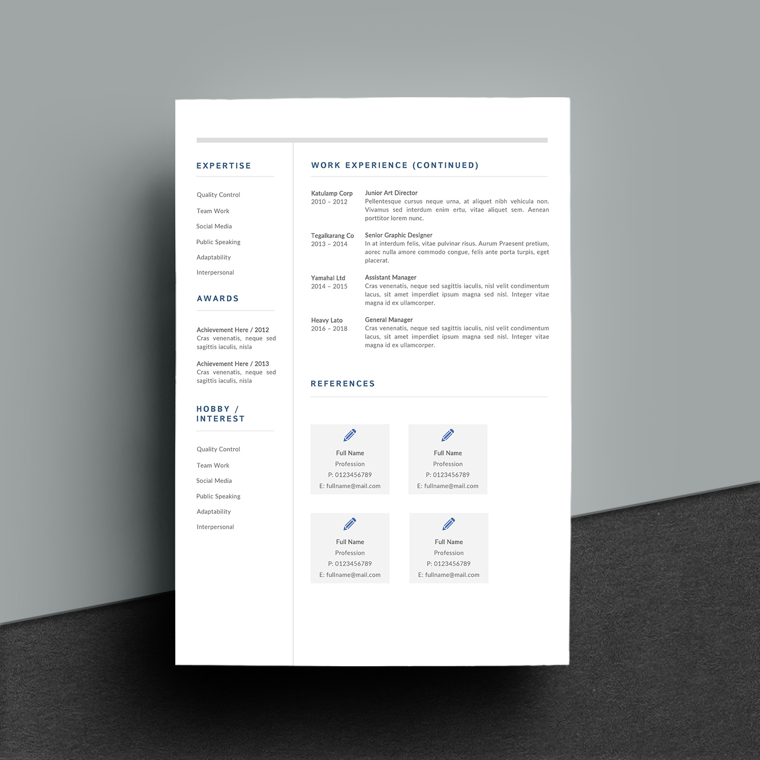 NEW Professional RESUME TEMPLATE BONUS Cover Letter (291578) | Resume ...