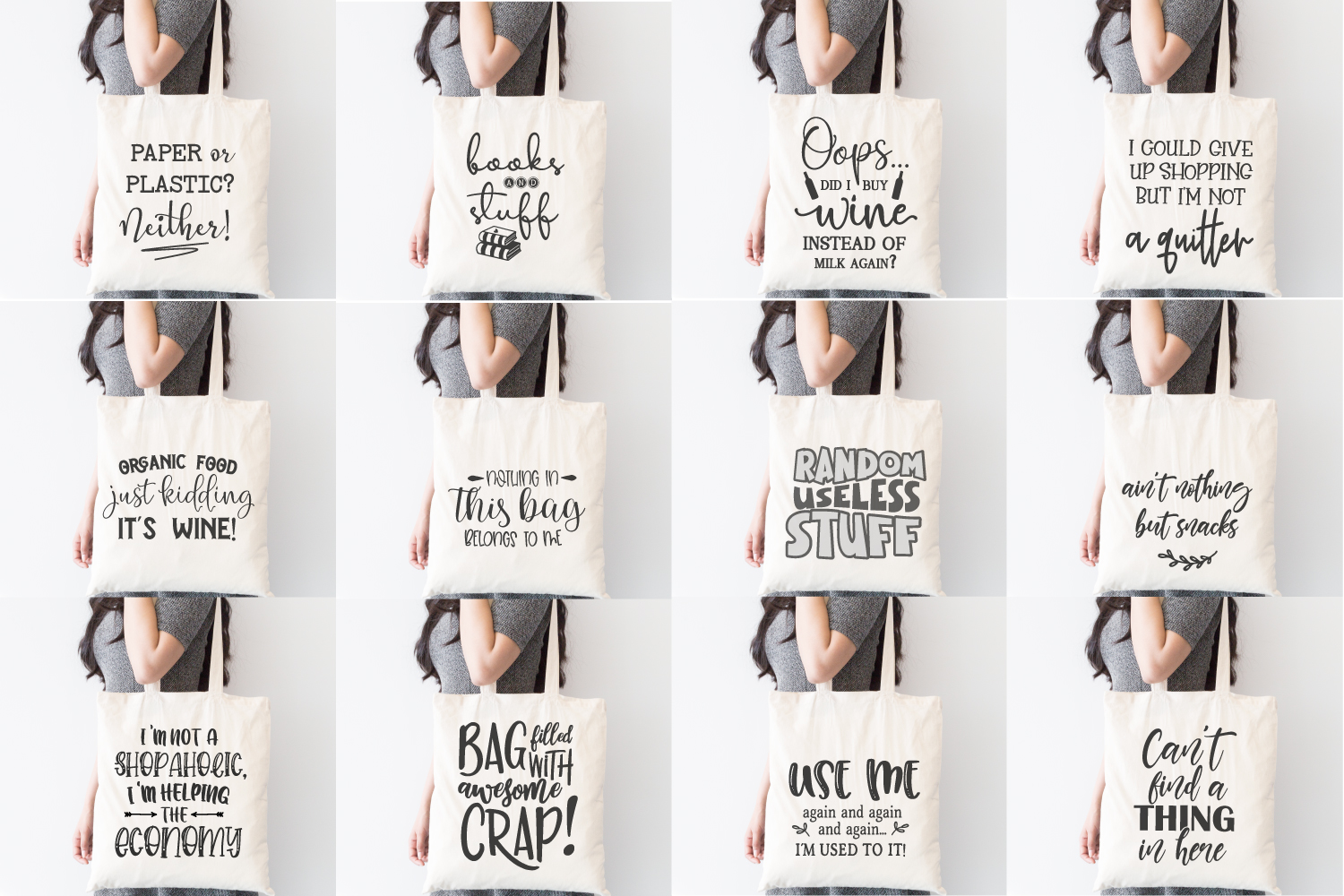 Tote Bag Quotes Funny Sayings Bundle Tote Bag Svg Designs