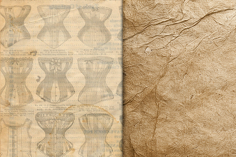 Brown Texture Crinkle Paper - 12x12 Old Vintage - Bundle
