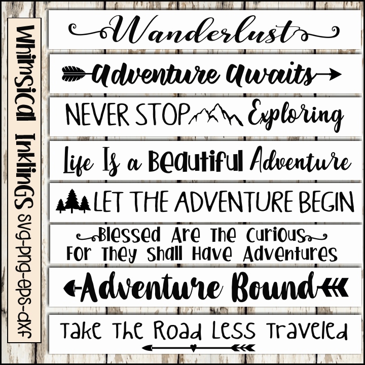 Adventure Sign SVG Bundle (72658) | SVGs | Design Bundles