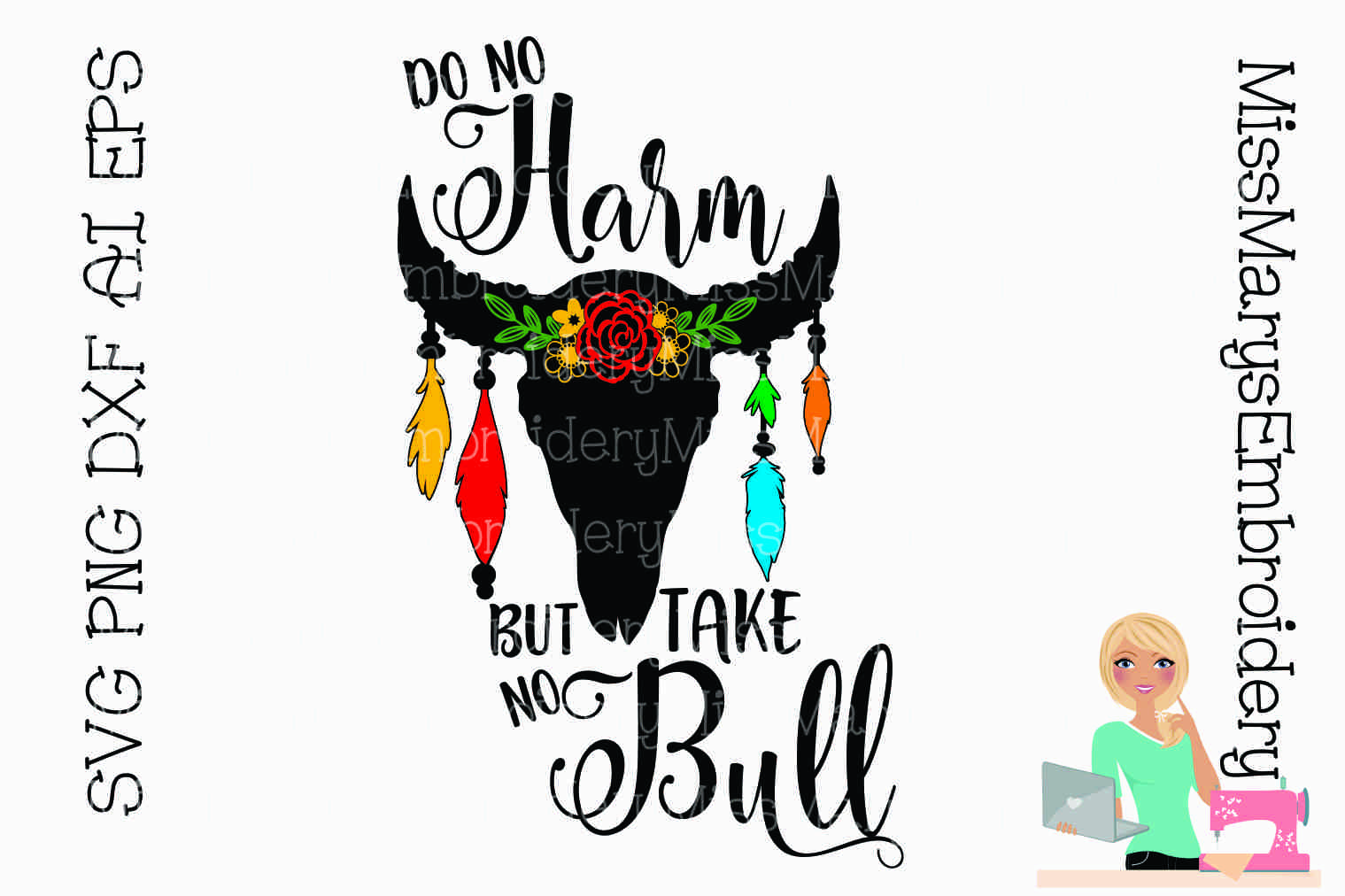 Do No Harm Take No Bull SVG PNG DXF AI EPS