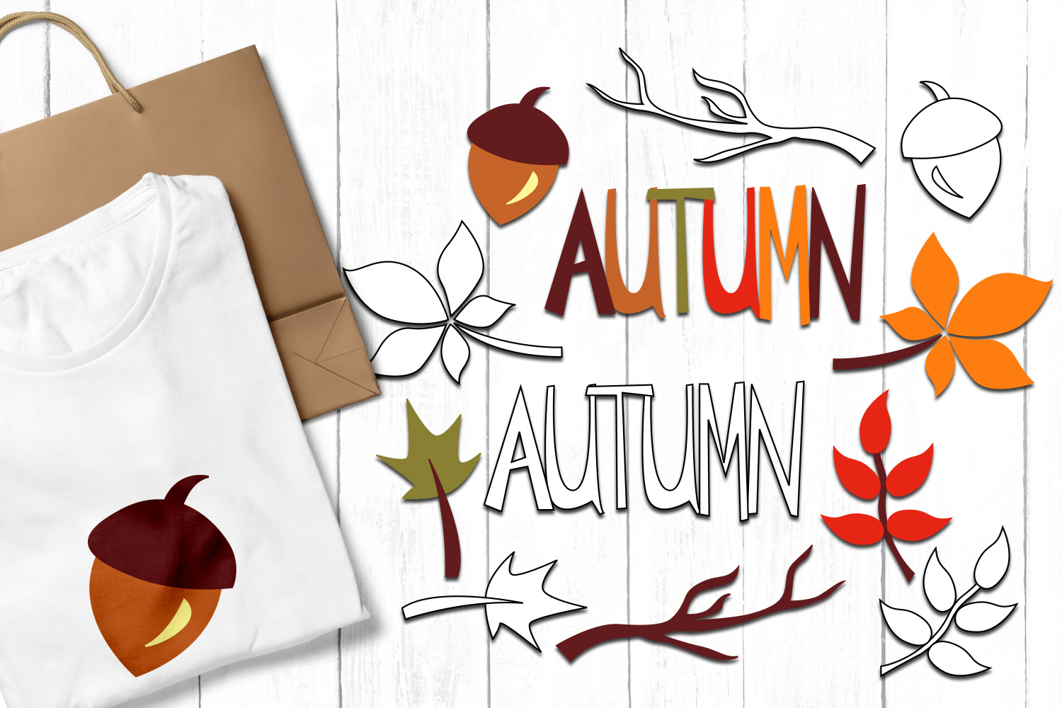 Autumn Fall Season Clip Art Illustrations