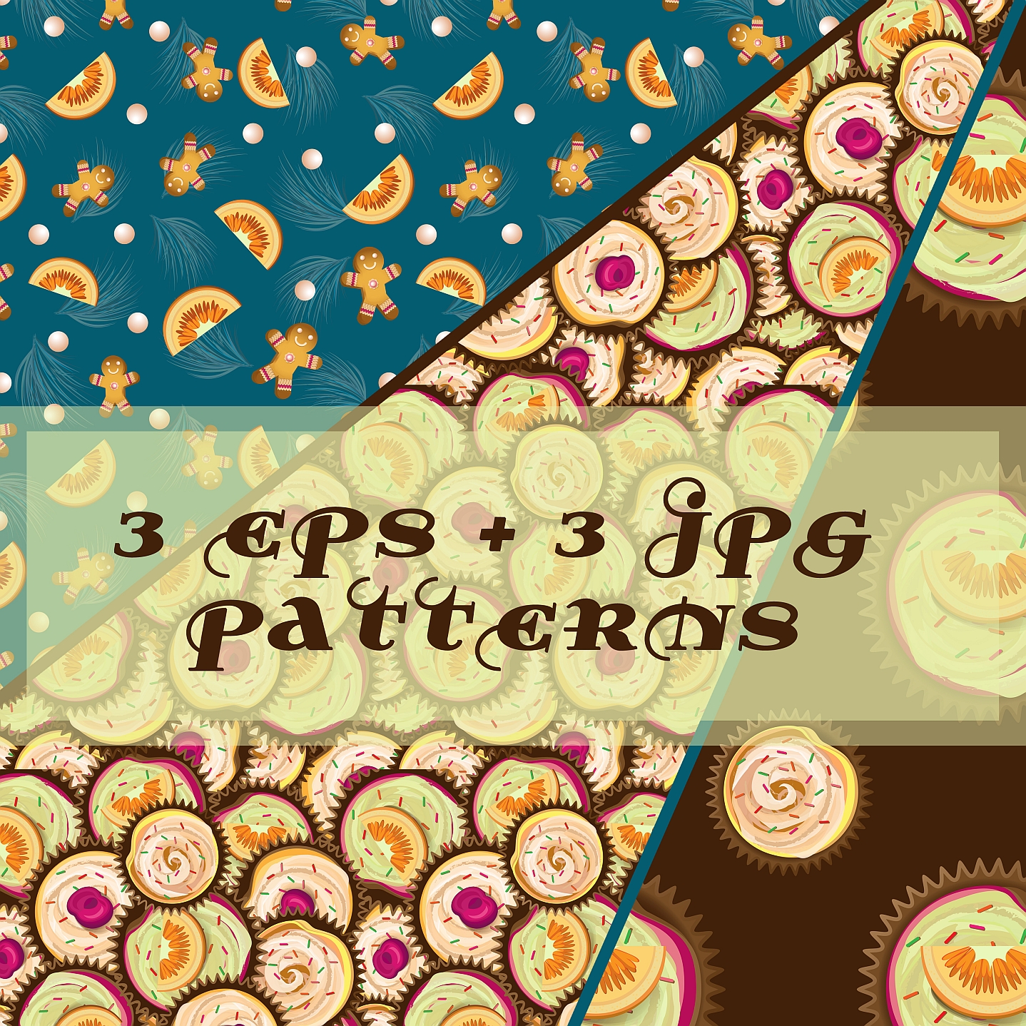 A set of sweet elements (24856) | Objects | Design Bundles