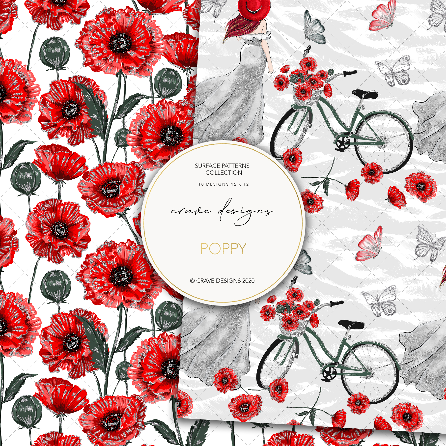 Poppy Seamless Patterns