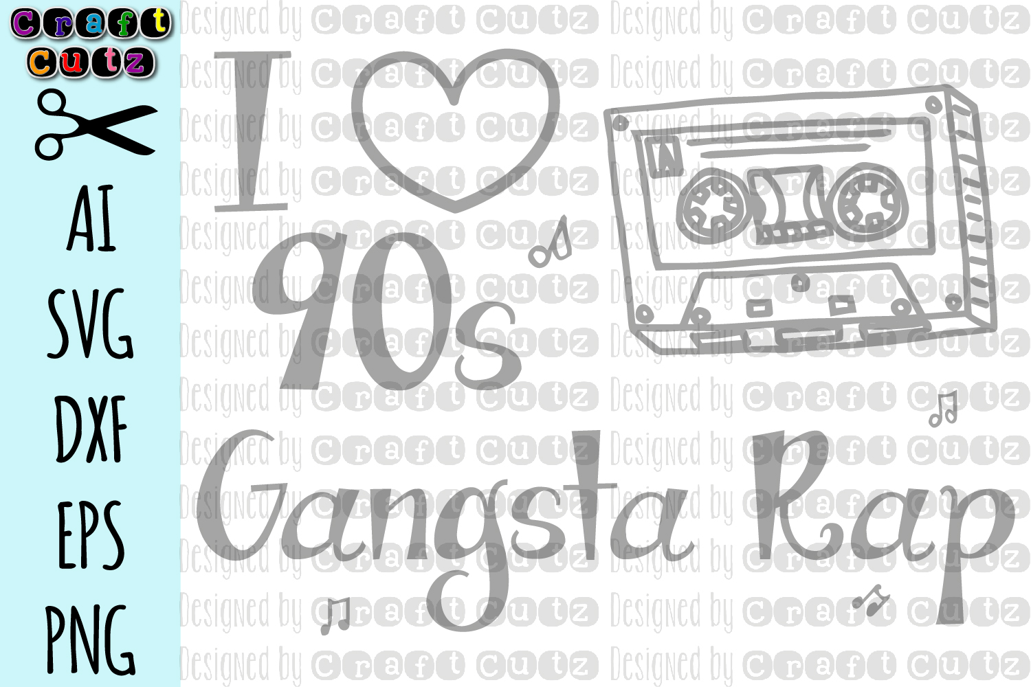 I Love 90s Gangsta Rap svg, Little Gangsta svg, Hip Hop svg