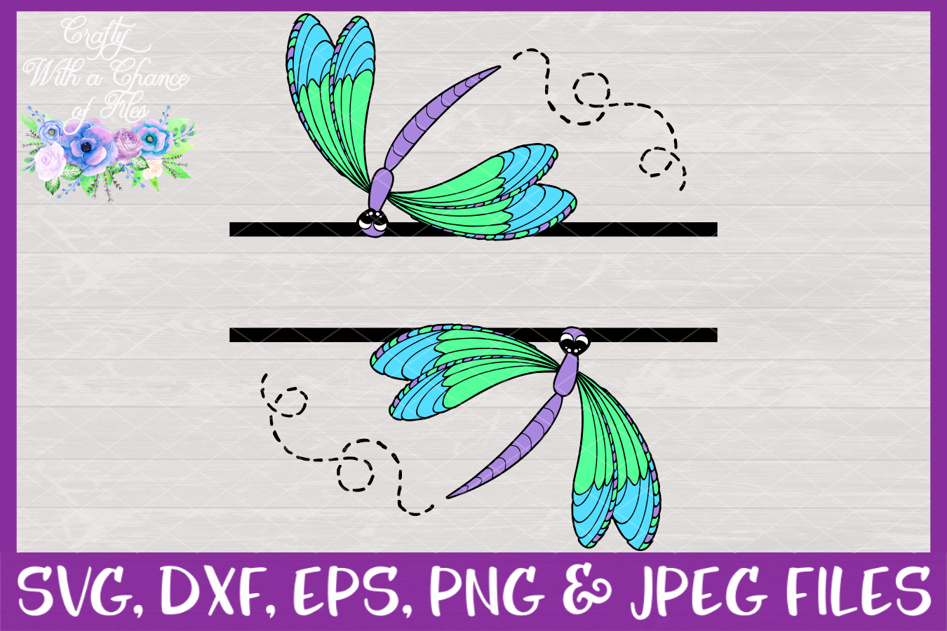 Split Dragonfly Monogram SVG - Animal Design (205056) | SVGs | Design ...