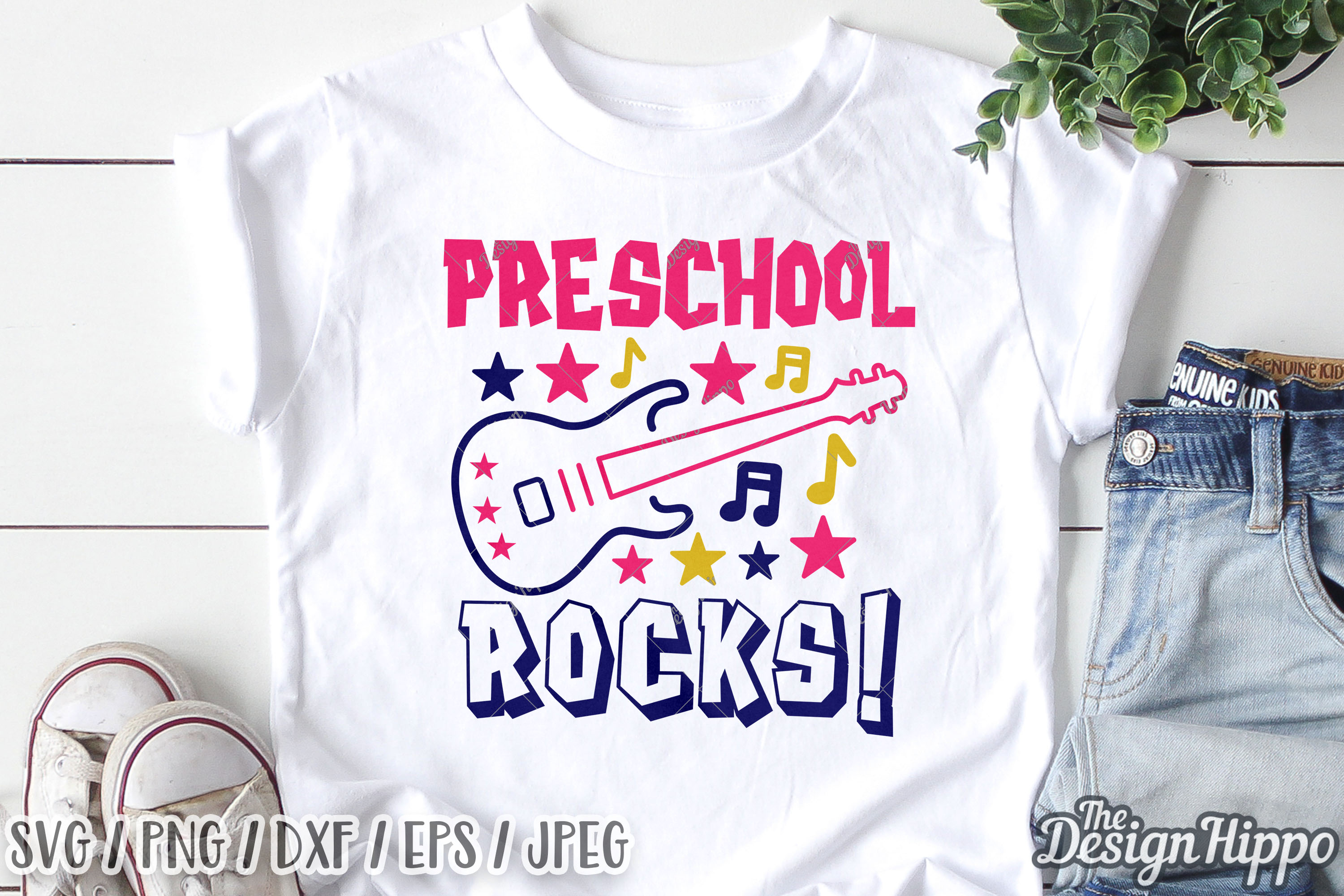 Preschool Rocks SVG, Back To School SVG DXF PNG Cut Files (297037 ...
