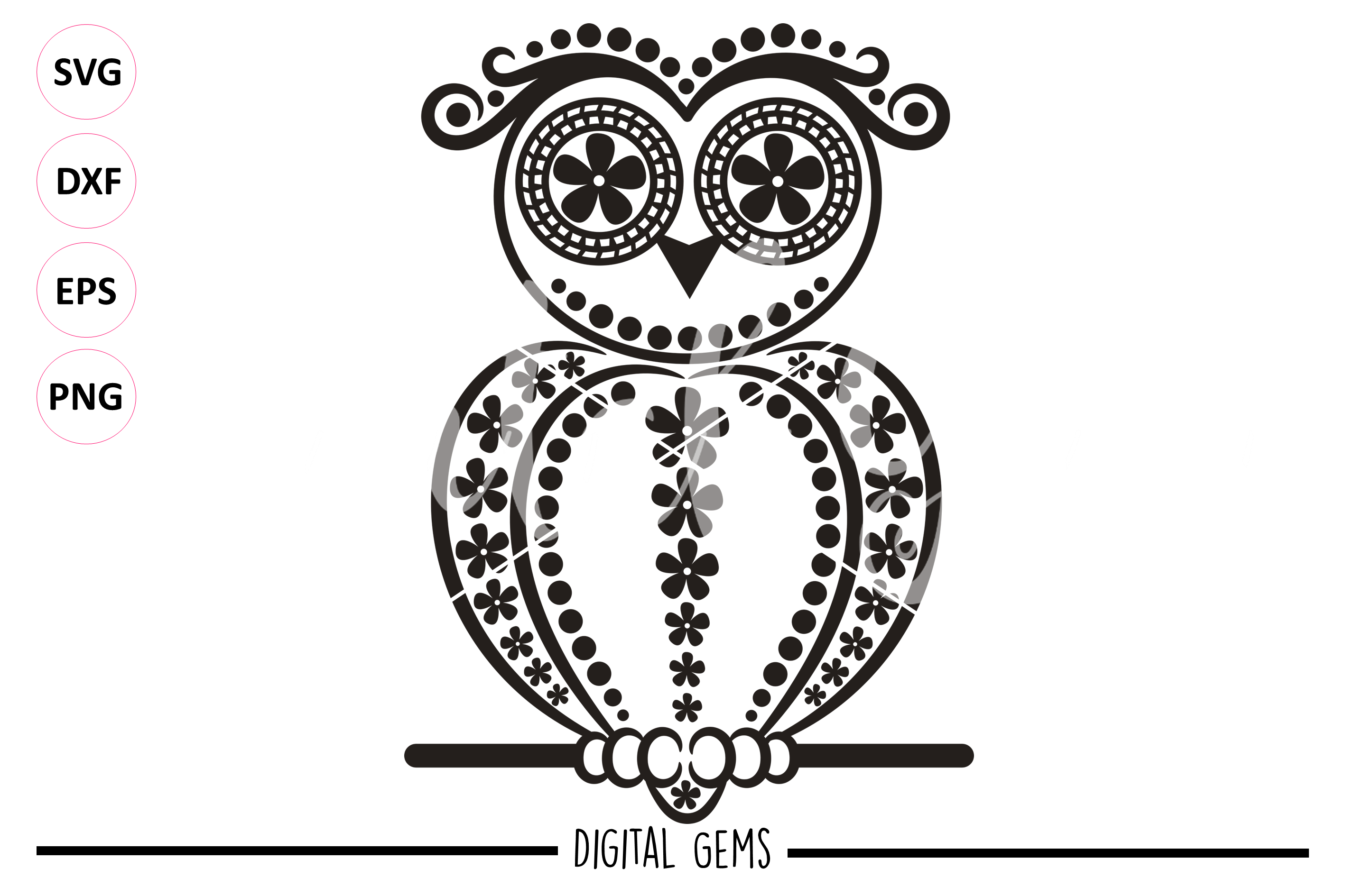 Owl SVG / EPS / DXF / PNG files