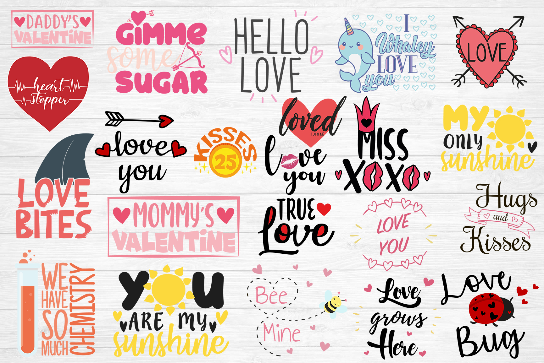 Big Bundle With Love SVG- Valentine's SVG Mega Bundle