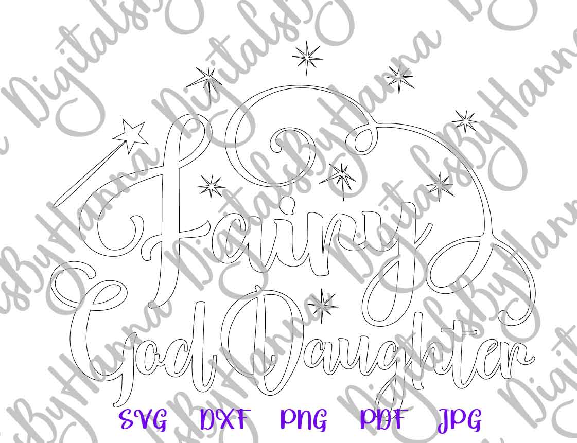 Fairy Goddaughter SVG for Cricut Christening Cut File DXF