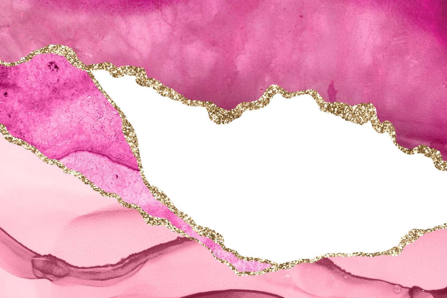 Pink and Gold Agate Borders