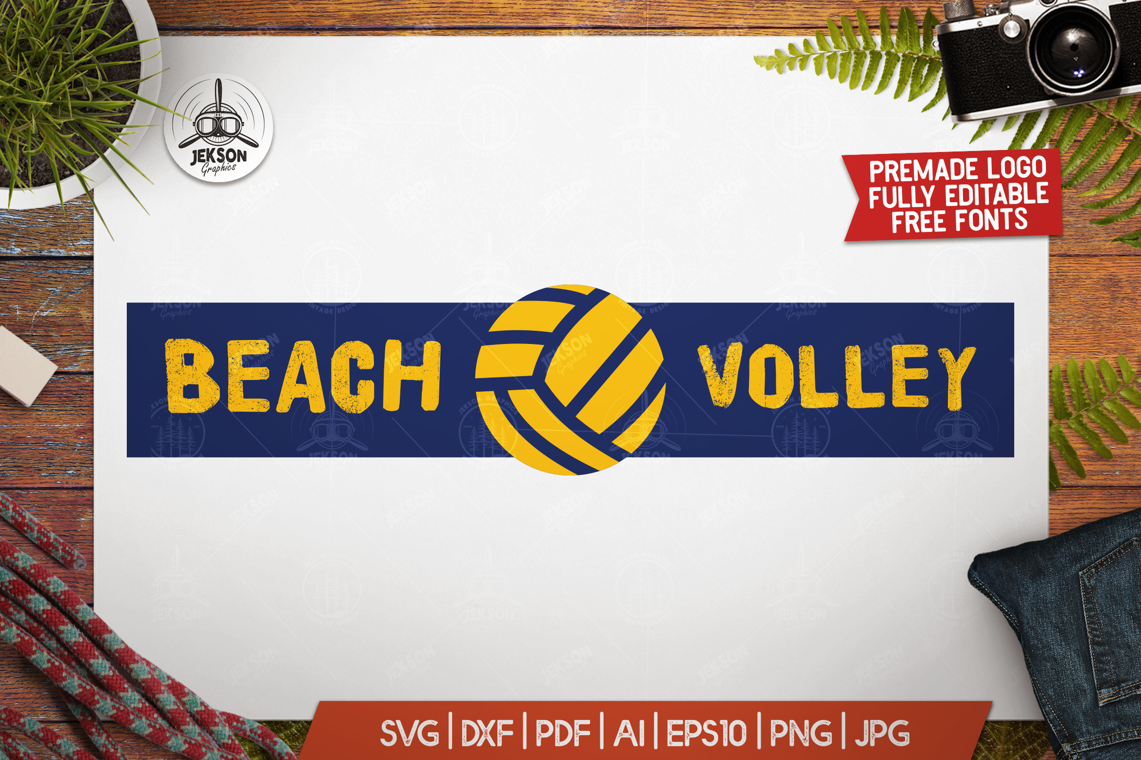 Beach Volleyball Logo Template, Sports Badge Patch SVG File (251729 ...