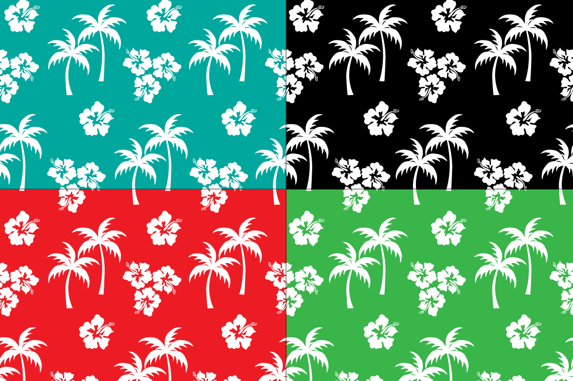 Seamless Palm Tree Patterns (162820) | Patterns | Design Bundles