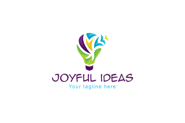 Joyful Ideas - Bulb Object Stock Logo Template