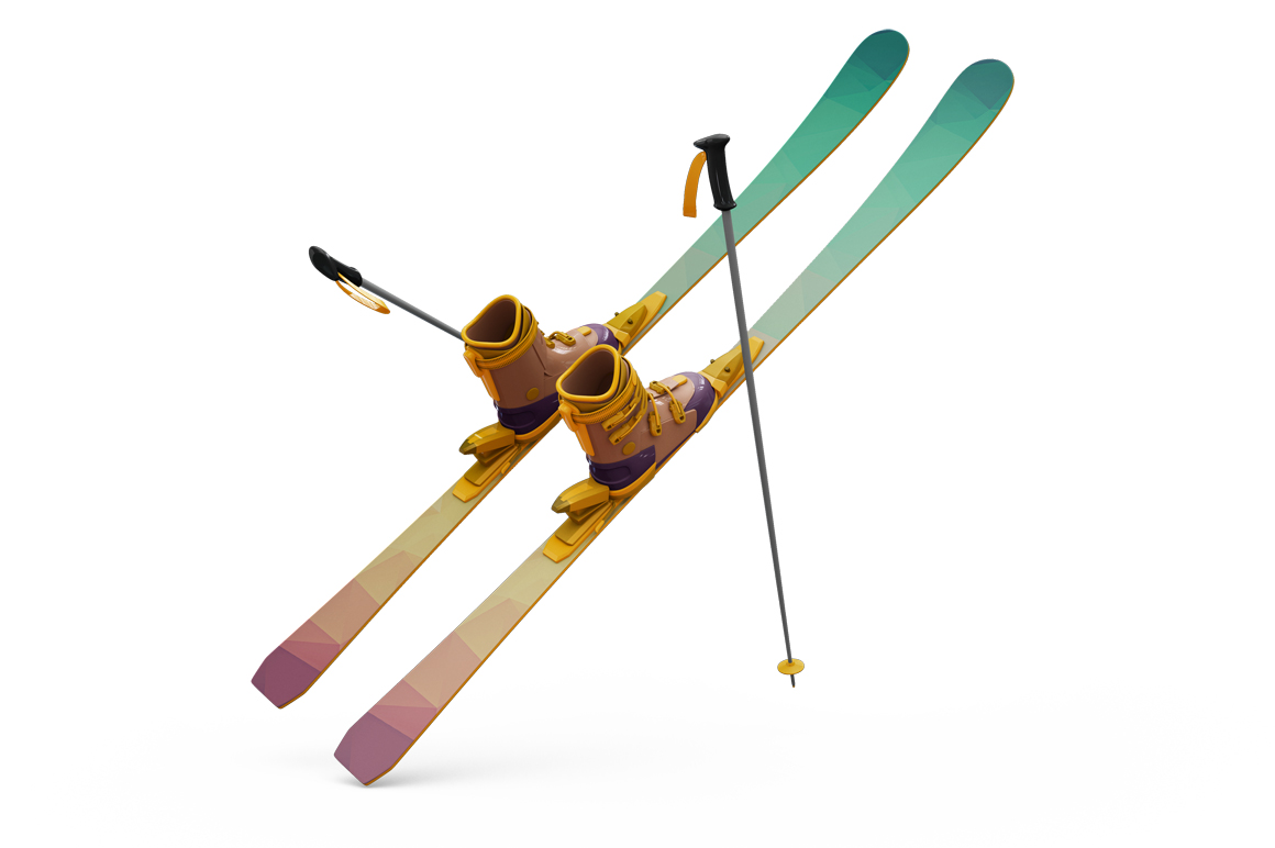 Ski Mockup (72729) | Mock Ups | Design Bundles