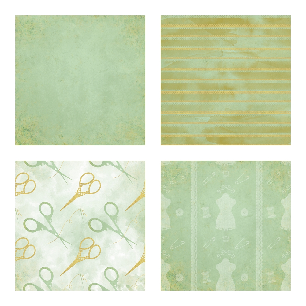 Vintage Style Sewing Patterns - Scrapbook Papers (67041) | Backgrounds ...