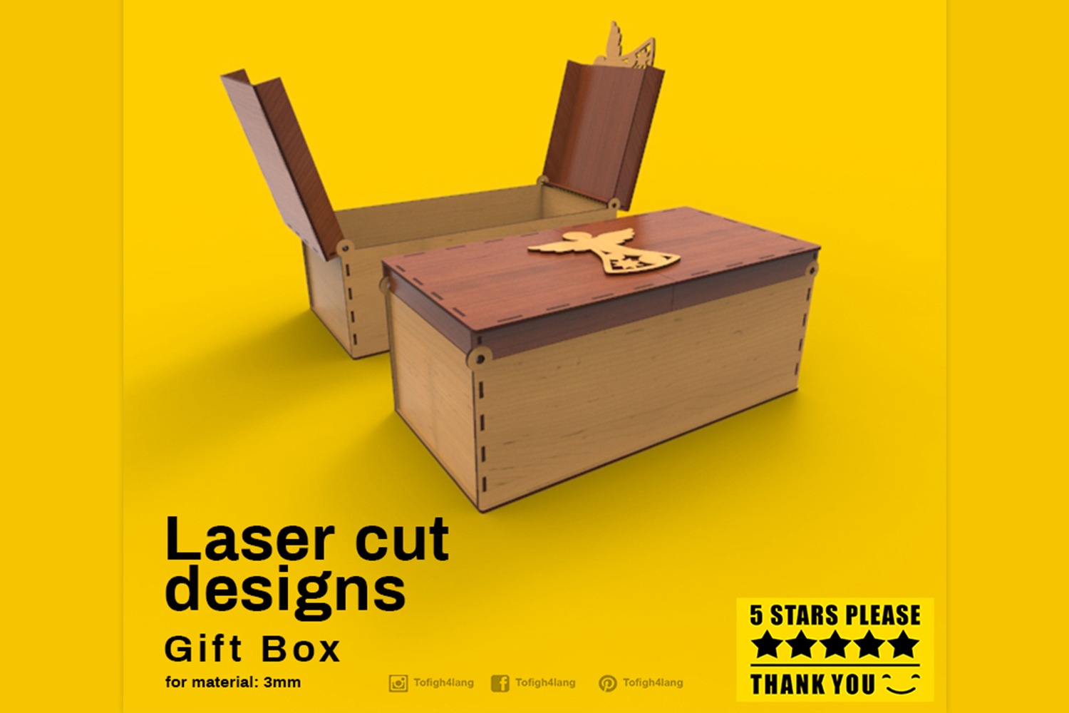 Gift Box - Laser cutting File