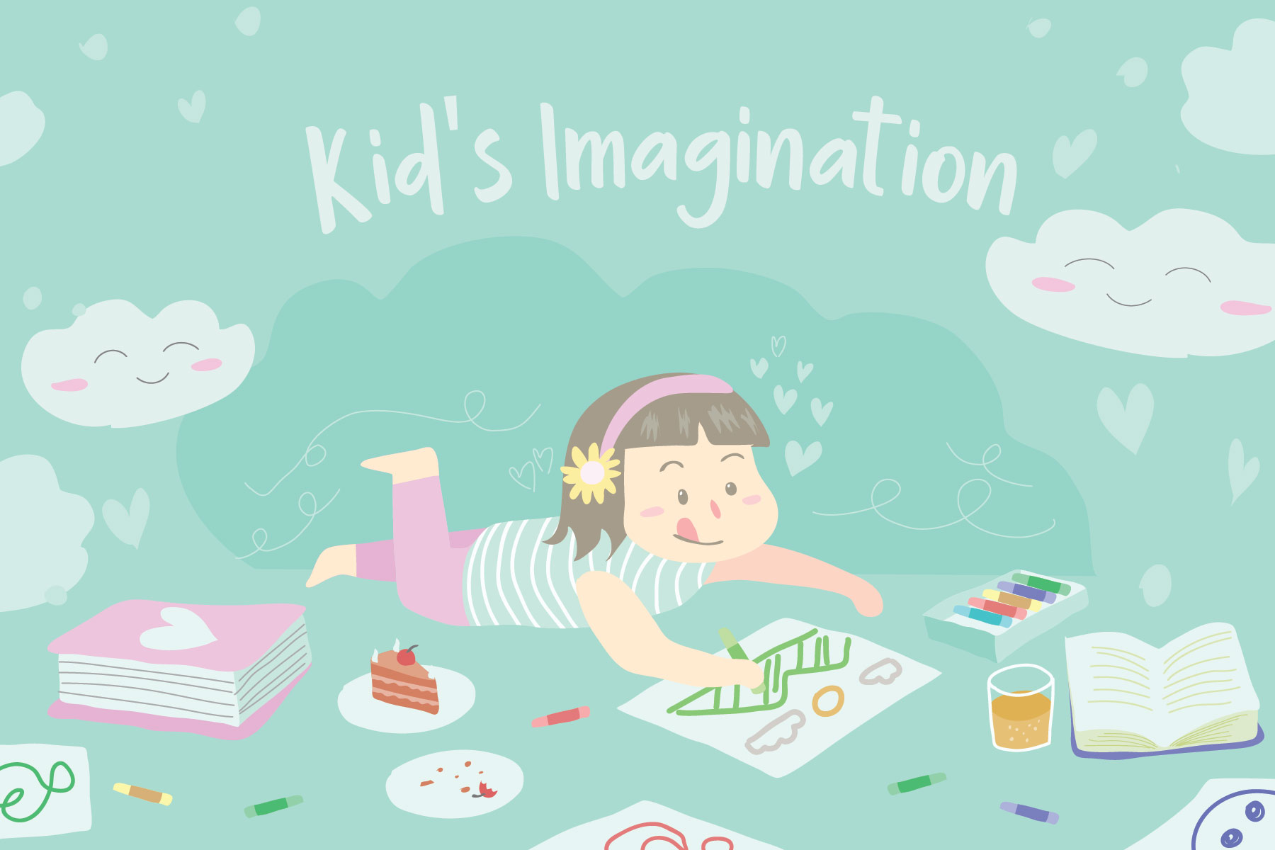 Kids Imagination - Vector Illustration