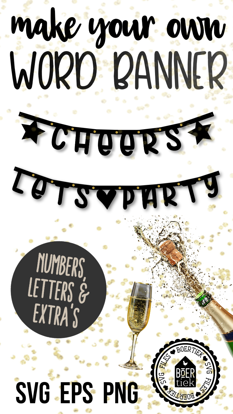 Make your own word banner, with numbers, letters and extra's