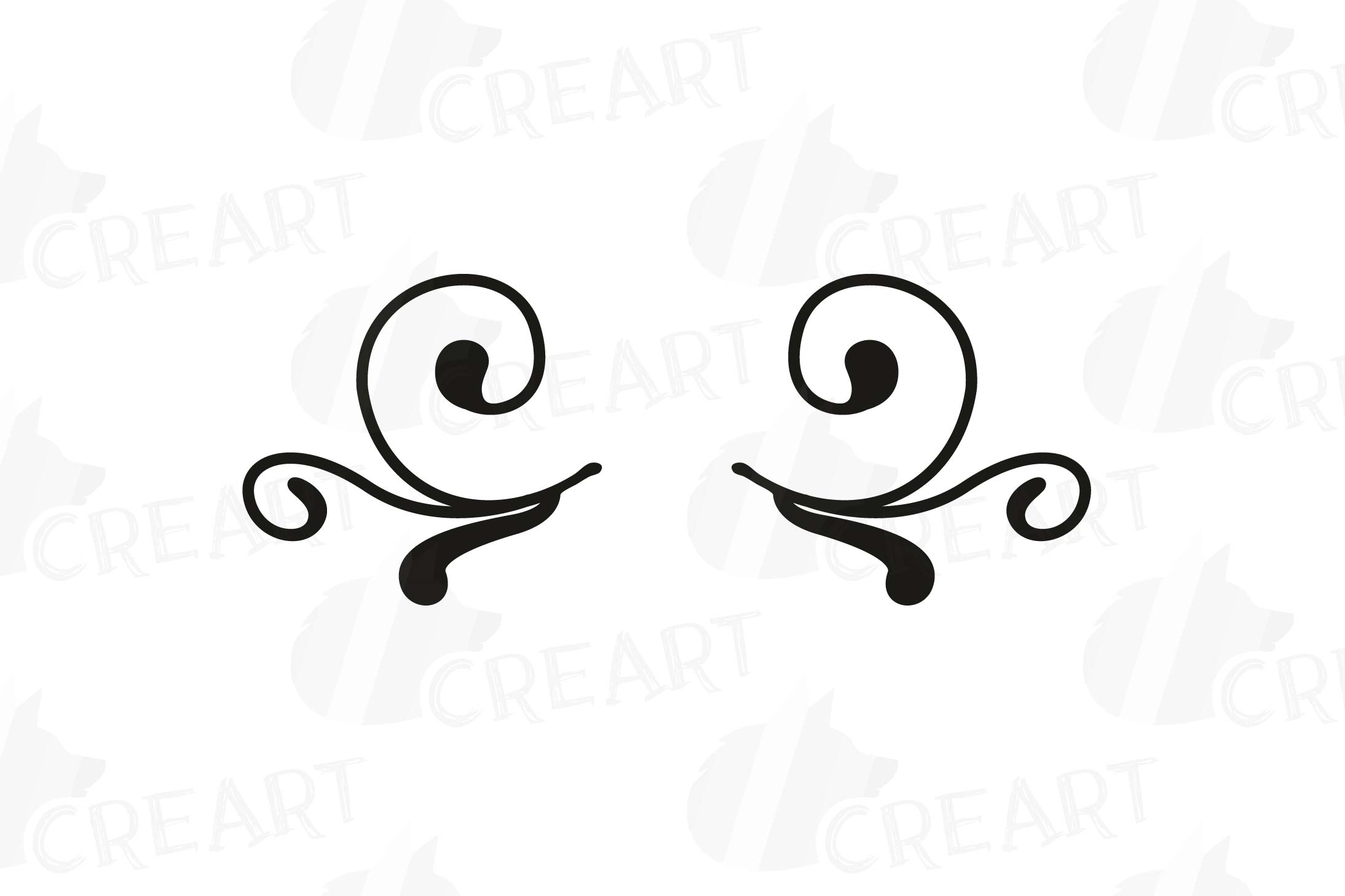 Calligraphy Swirls Clip Art, Calligraphic Doodles, svg, png (109414 ...