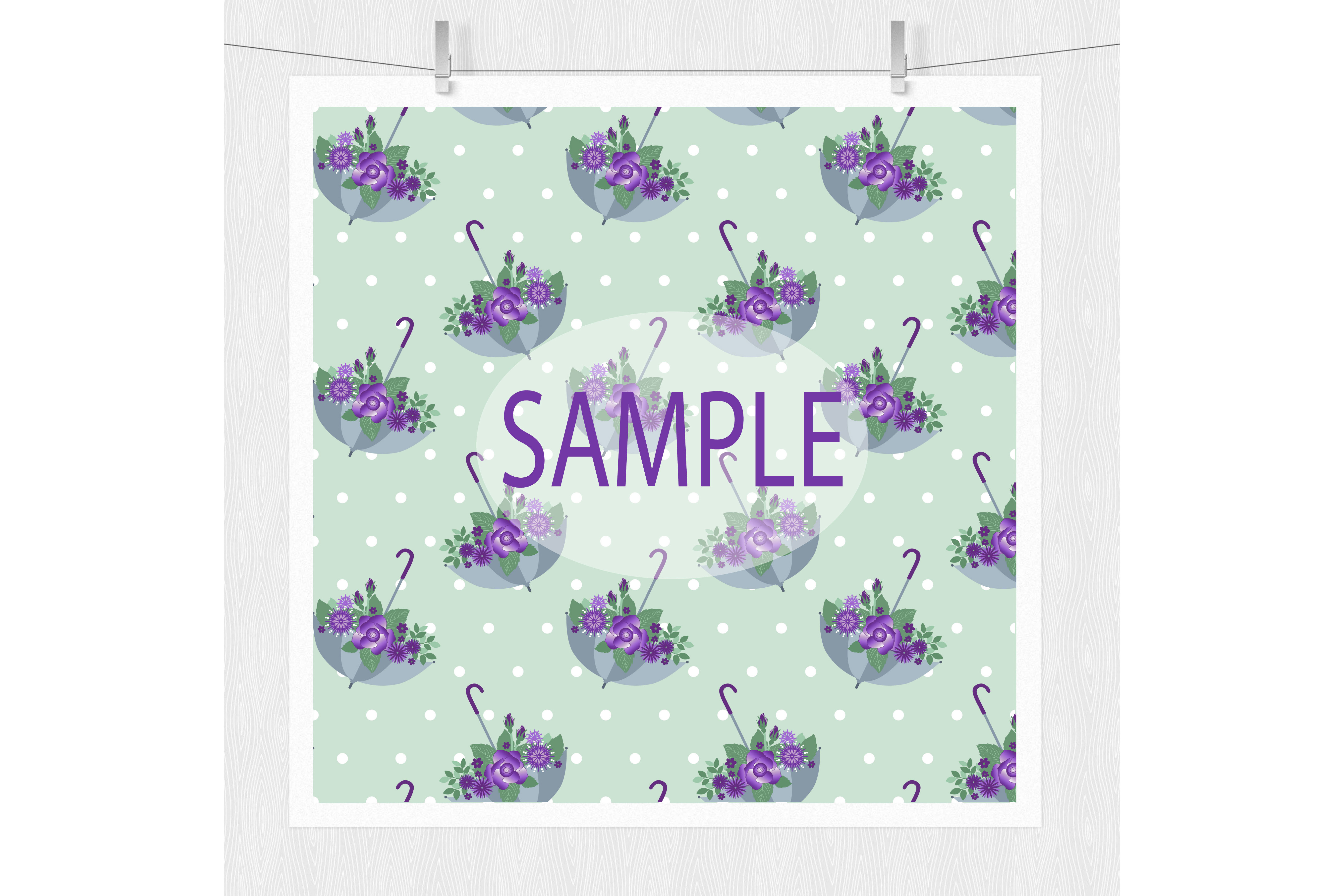 Purple Floral Digital Paper