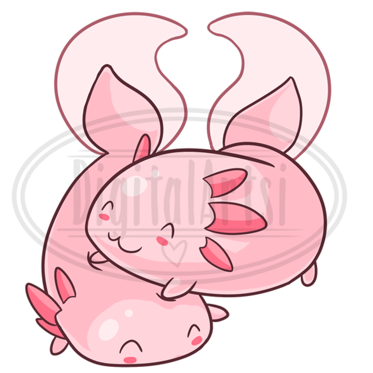 Kawaii Axolotls Clipart