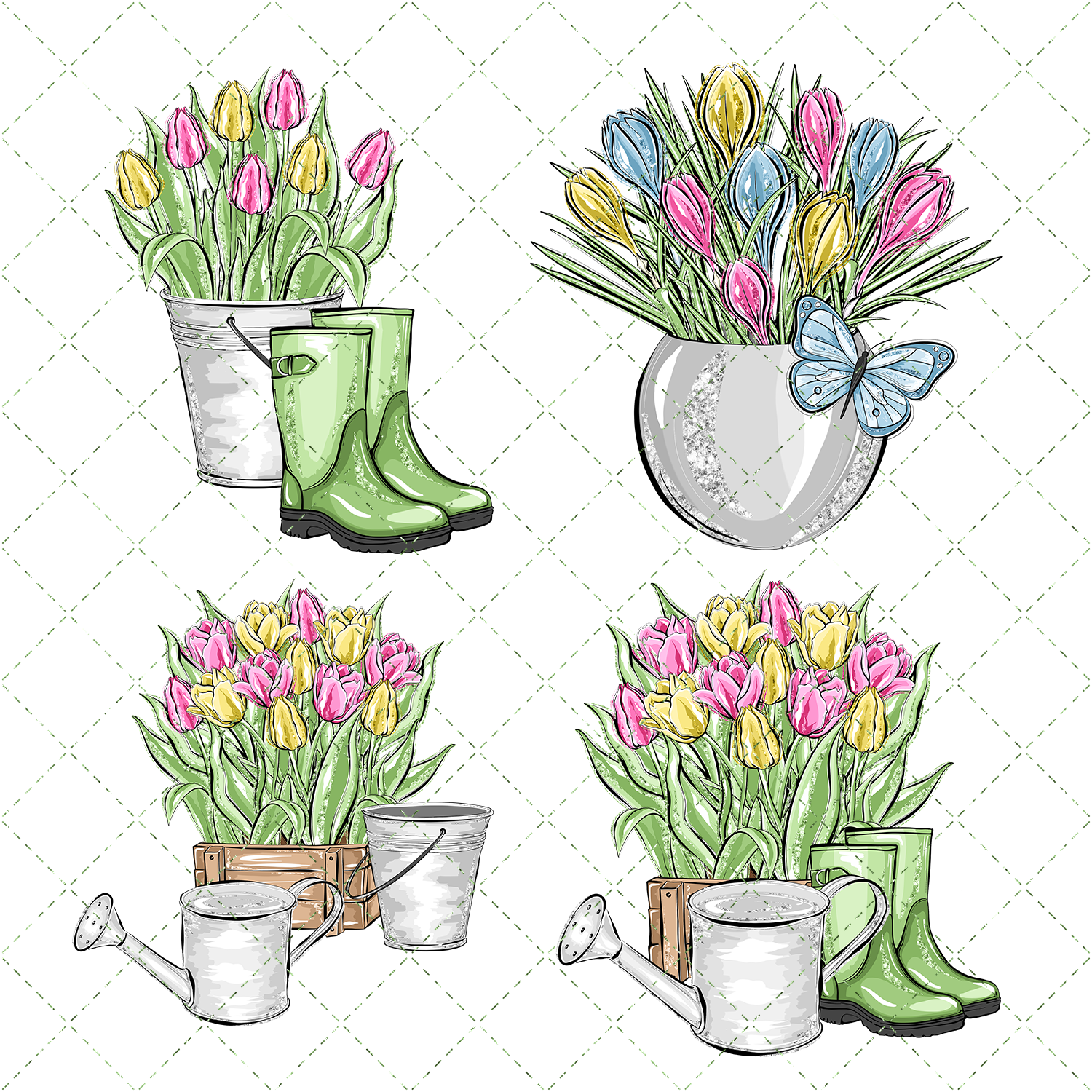 Spring Watercolor Clipart