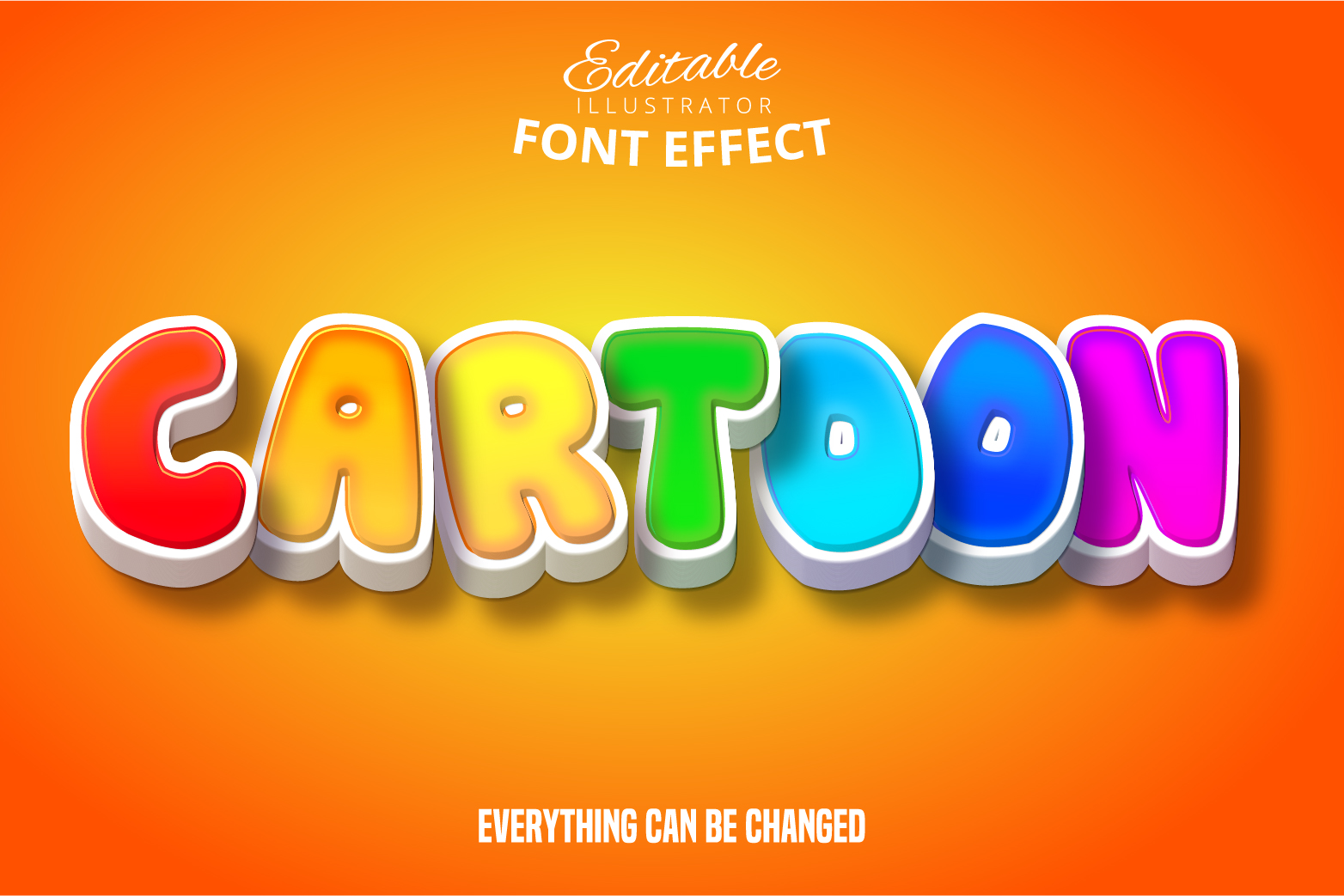 10 Cartoon Style editable font effects bundle (532123) | Plugins ...