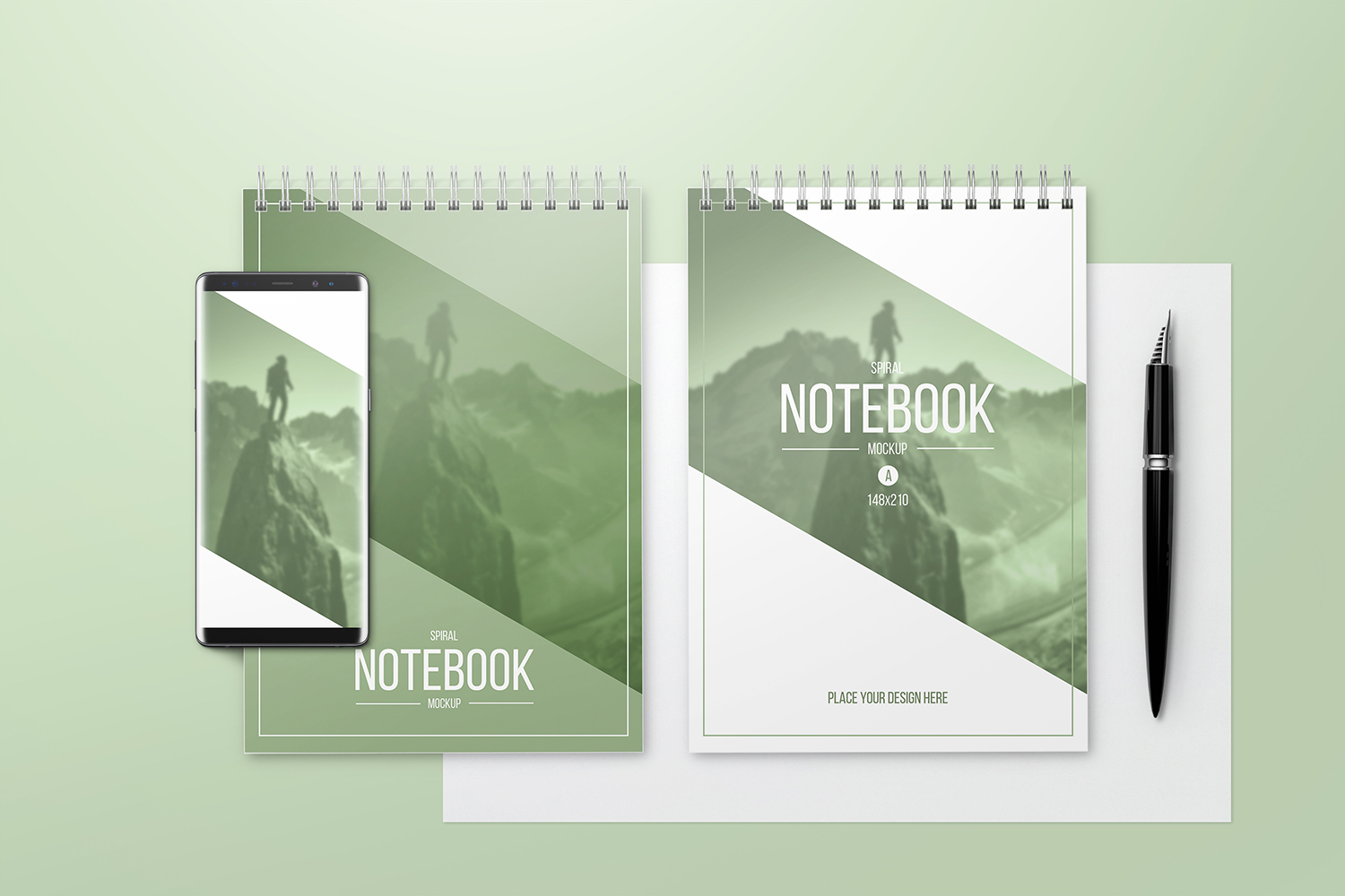 A5 Spiral Notebook Mockups