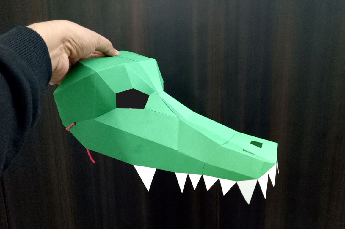 DIY Crocodile/Alligator Mask - 3d papercraft
