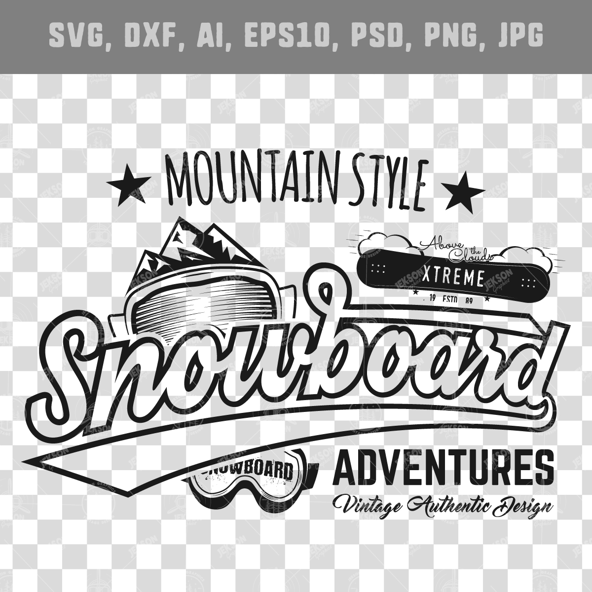 Retro Snowboarding Logo / Winter Activity Badge SVG / Patch (199359 ...
