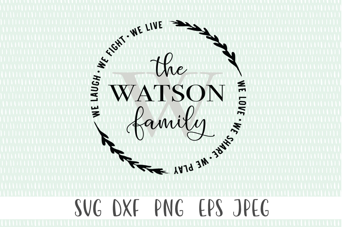 Customizable Last Name SVG - Family SVG, Monogram SVG
