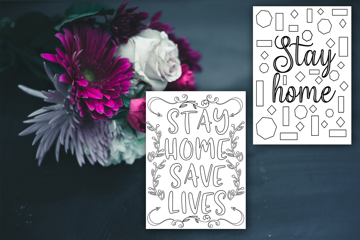 Stay Home Coloring Pages Set-Cute Stay At Home Coloring Kids