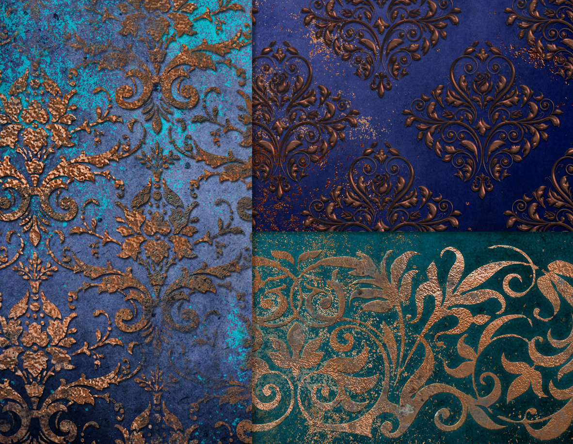 Ornament Patina Digital Paper