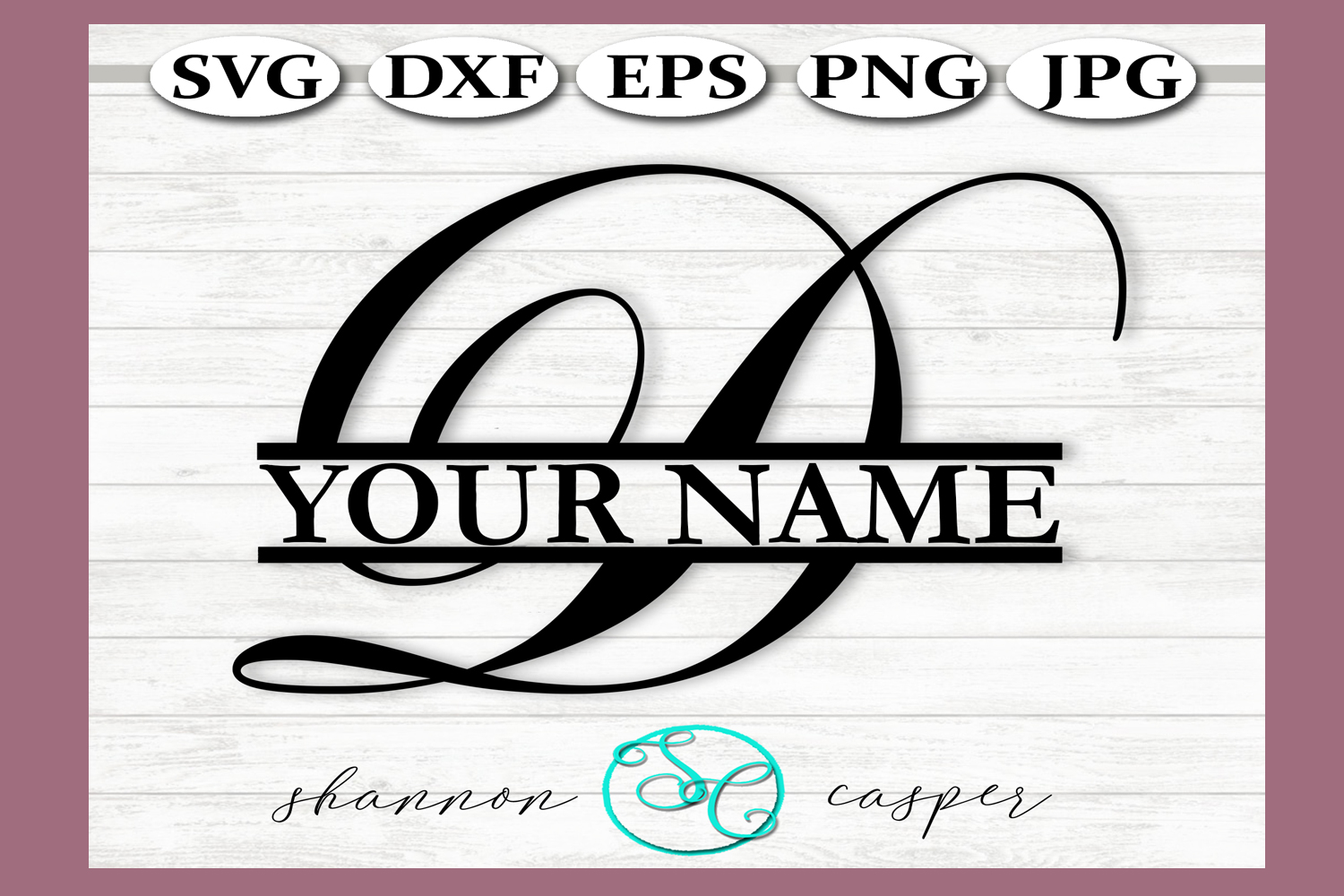 Split Monogram Letter D Single Letter File (291438) | SVGs | Design Bundles