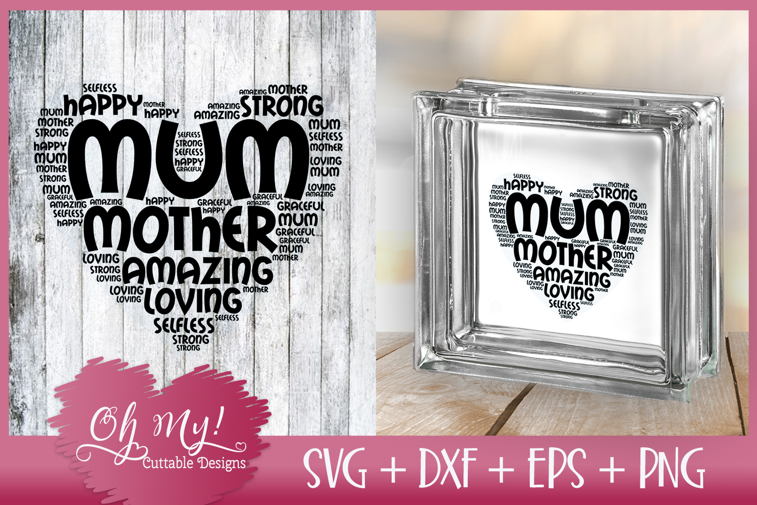 Mum Word Cloud - SVG DXF EPS PNG Cutting File (174557) | SVGs | Design ...