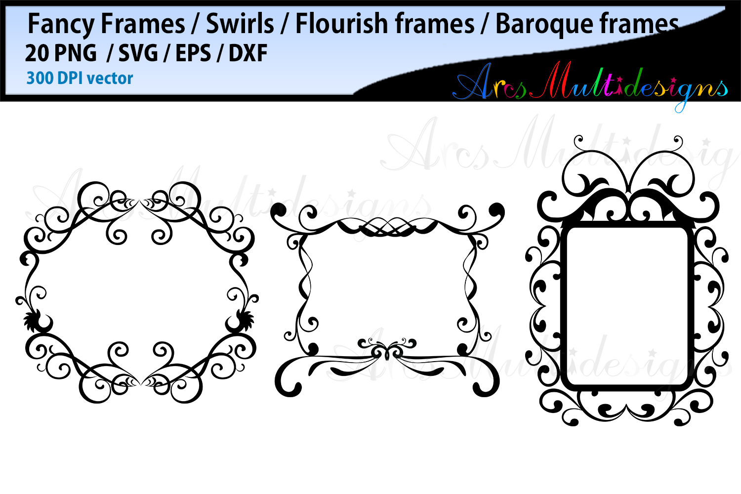 Fancy frames SVG bundle / fancy labels SVG / baroque frames