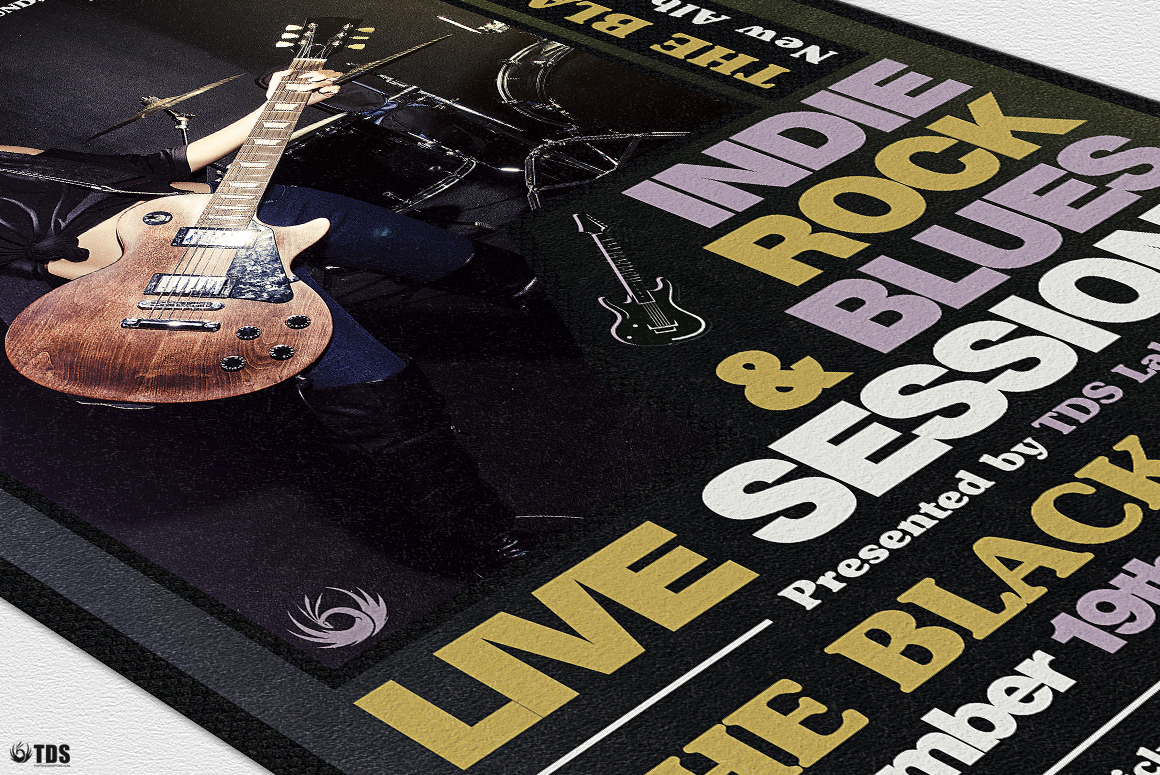 Live Sessions Flyer Template (42285) | Flyers | Design Bundles
