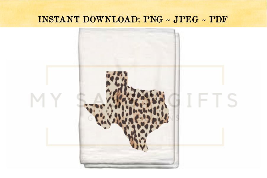 Texas State Leopard Print and Southwestern PNG (304239) | Sublimation ...