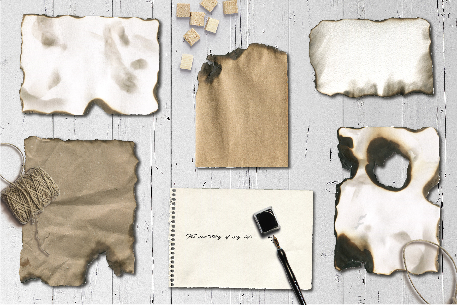 Vintage old burn paper texture backgrounds