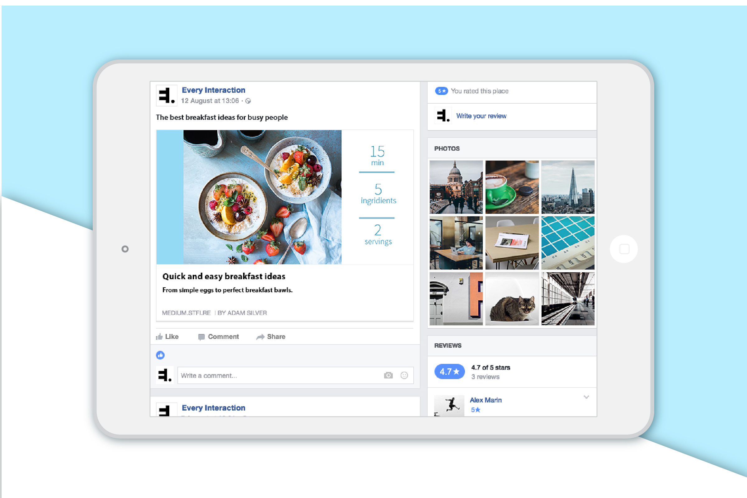 Blue | Facebook post templates pack